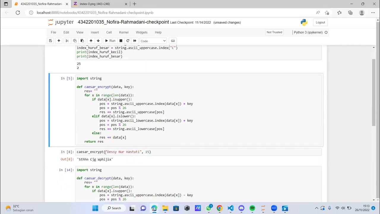 Program Kriptografi Caesar Chiper Menggunakan Python - YouTube