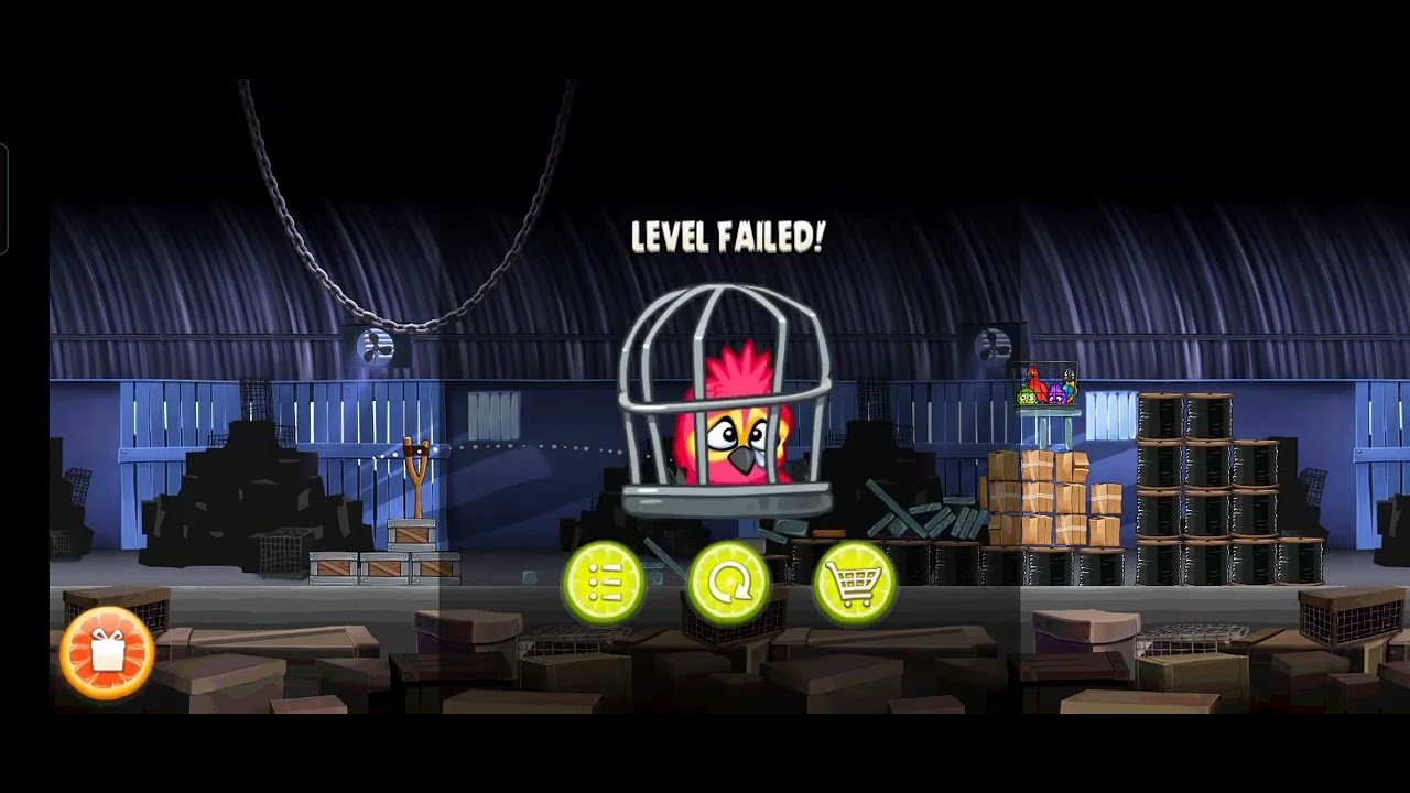 Angry Birds Rio Smugglers Den Level Failed - YouTube