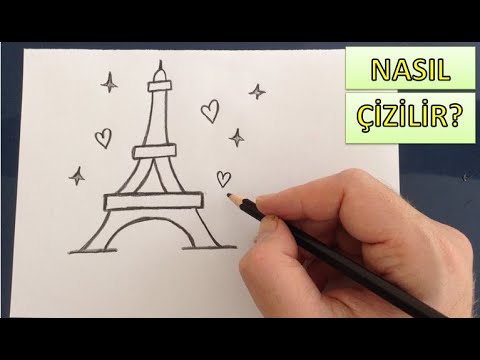 Eyfel Kulesi Nasıl Çizilir? - proje ödevi - çocuklar için eğitici videolar - easy drawing eyfel