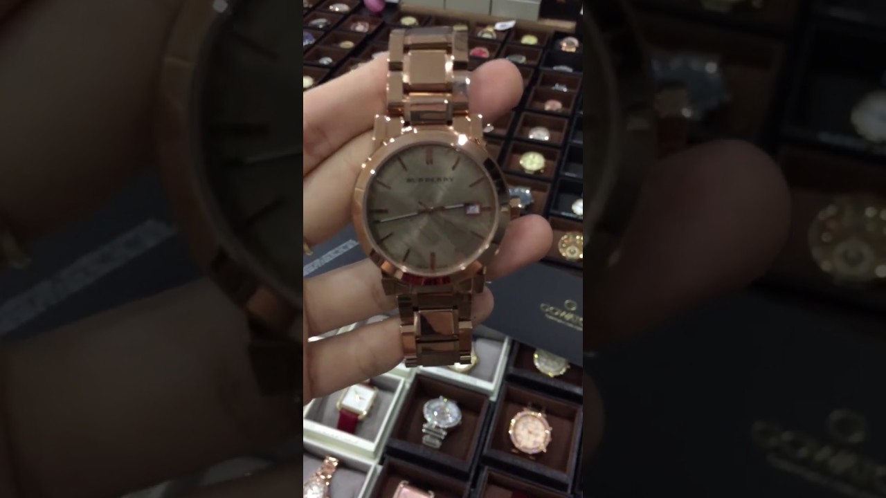 Burberry Swiss Made The City Rose Gold Stainless Steel Watch BU9034 ...