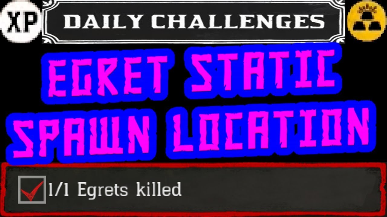 Egret Location RDR2 Online Daily Challenge Location Guide - YouTube