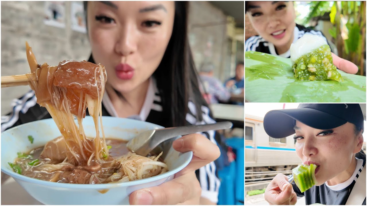 WHAT I ATE AT MY FAVOURITE MARKET (TALAD PLU) EXPLORING MORE STREET ...