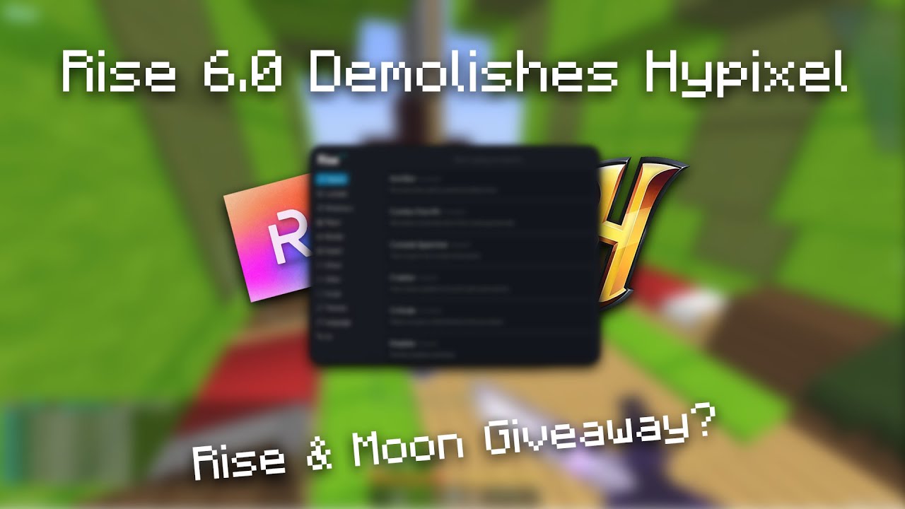 Rise 6.0 Demolishes Hypixel | Rise & Moon Giveaway? | 500 Subscriber ...