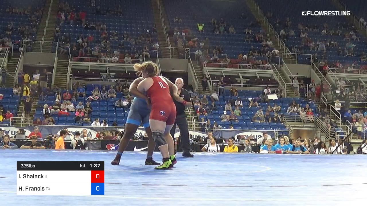 225 Lbs Semis Isabeau Shalack Illinois Vs Hannah Francis Texas - YouTube