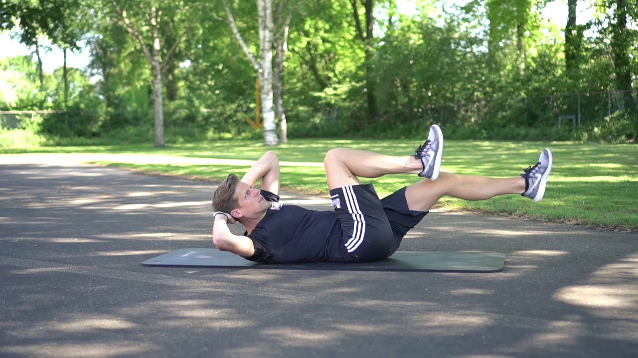 Bicycle crunch - YouTube
