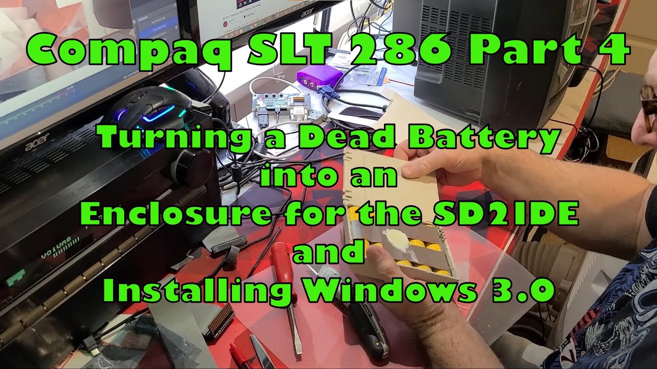 Compaq SLT 286 Part 4: Turning a Dead Battery into an Enclosure for ...