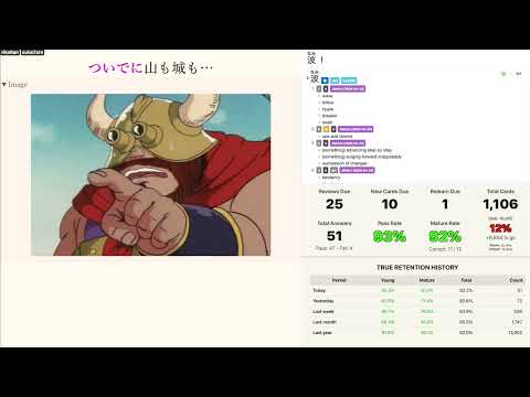 Learning Japanese with Anime - 83% Pass Rate - Daily Reviews
