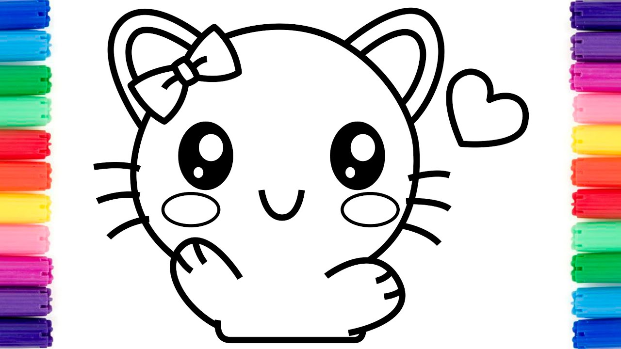 Cute Kitten Drawing Step by Step How to Draw a Kitten - YouTube