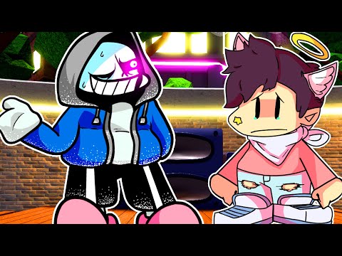 I PRETEND TO BE DUST SANS THE MURDERER AGAINST FANS ON ROBLOX EPIC RAP BATTLE!