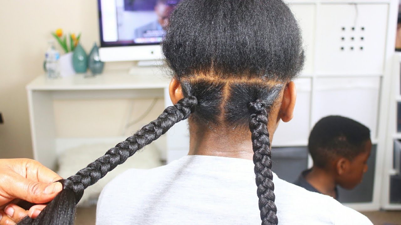 JUMBO BOXBRAIDS WITH 3PACKS OF REGULAR BRAIDING HAIR - YouTube