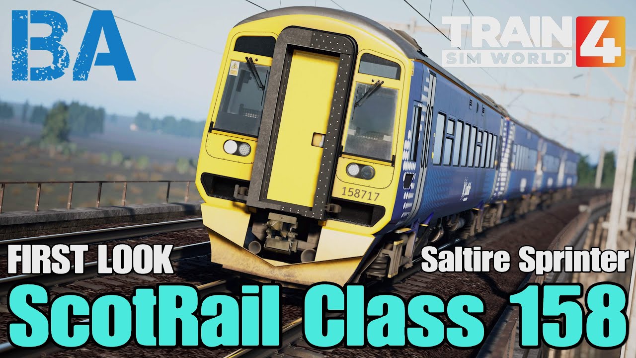ScotRail Class 158 FIRST LOOK - Skyhook Games - Edinburgh Glasgow ...
