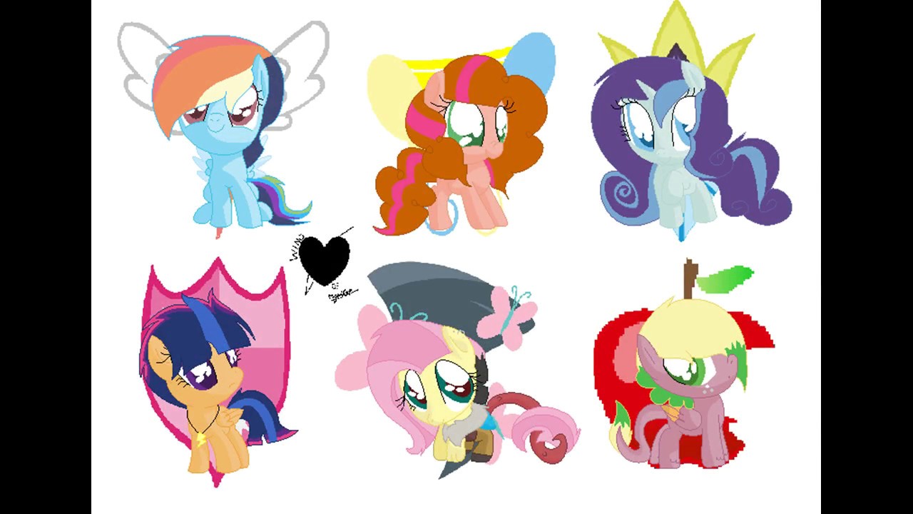 mlp speedpaint- the new mane 6 (NG - YouTube