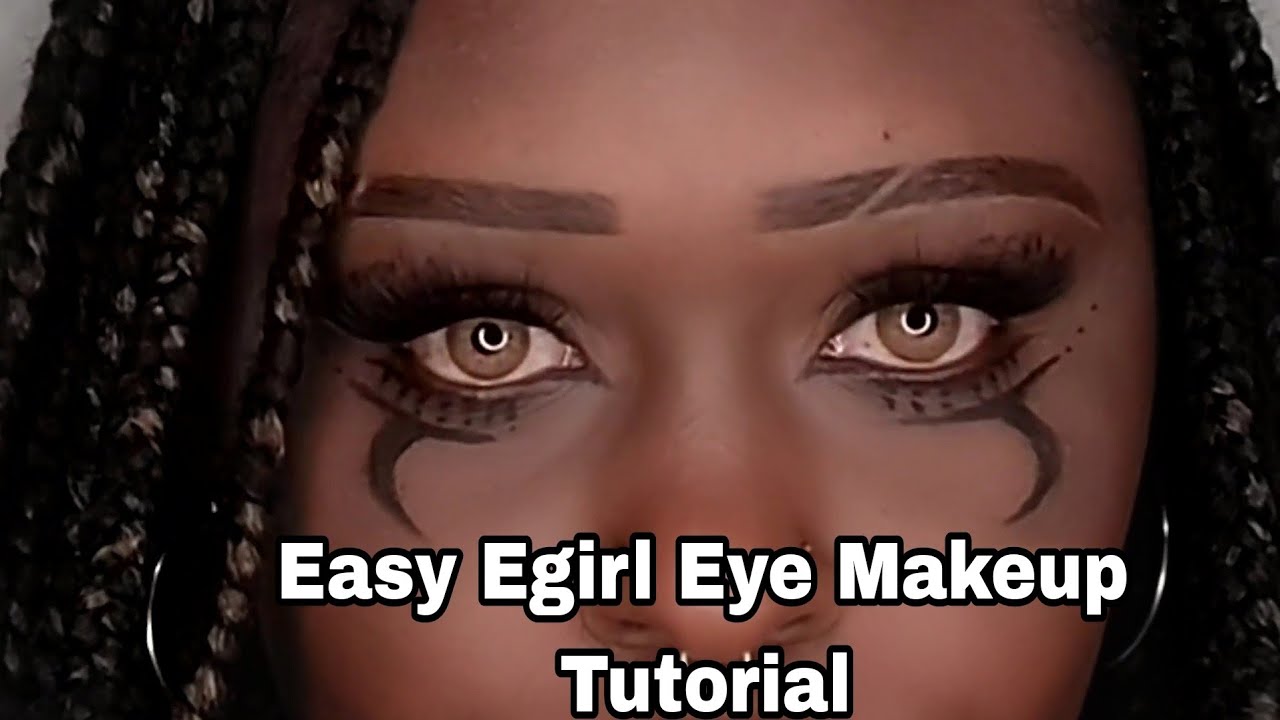 Easy Egirl eye makeup tutorial - YouTube