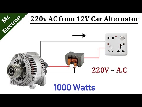 12v 90 Amper'den 220v AC Araba Alternatörü 1000W Kendin Yap
