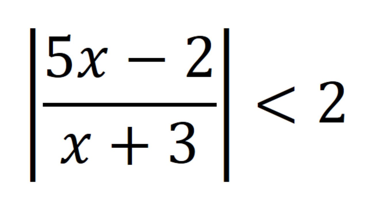 Como resolver uma desigualdade modular com divisão? Exemplo 2 - YouTube