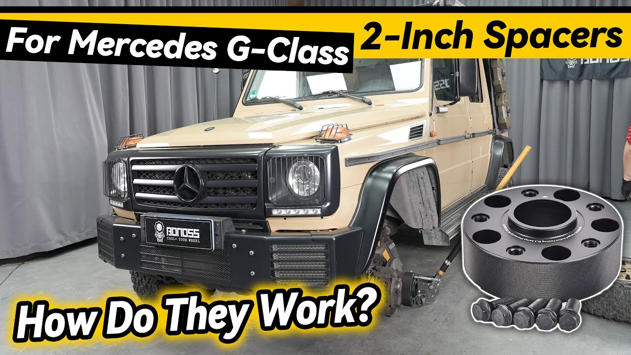 How Do 2-Inch Spacers Work? - BONOSS Mercedes G-Class Wheel Parts - YouTube