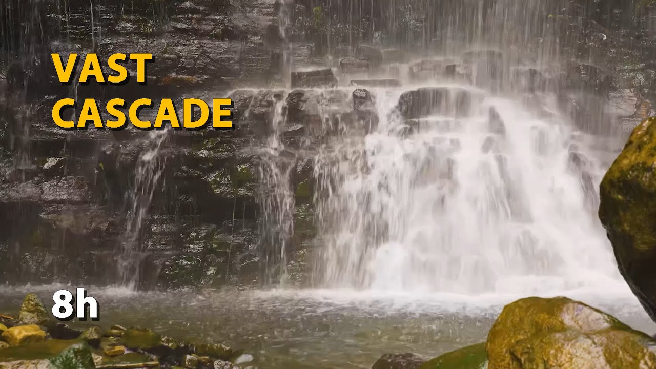 Vast Cascade: Expansive Waterfall 8h - HD Nature Video - Water Stream ...