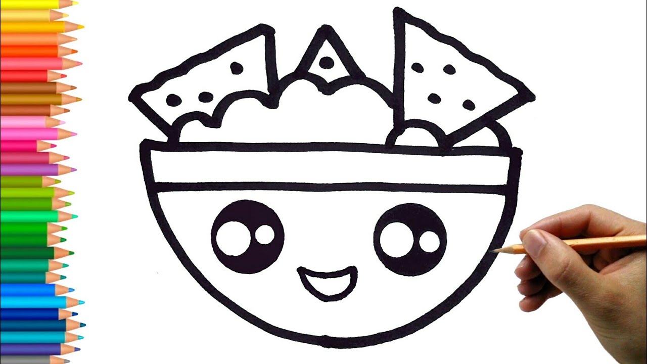 How to draw a Food nachos very easy - YouTube