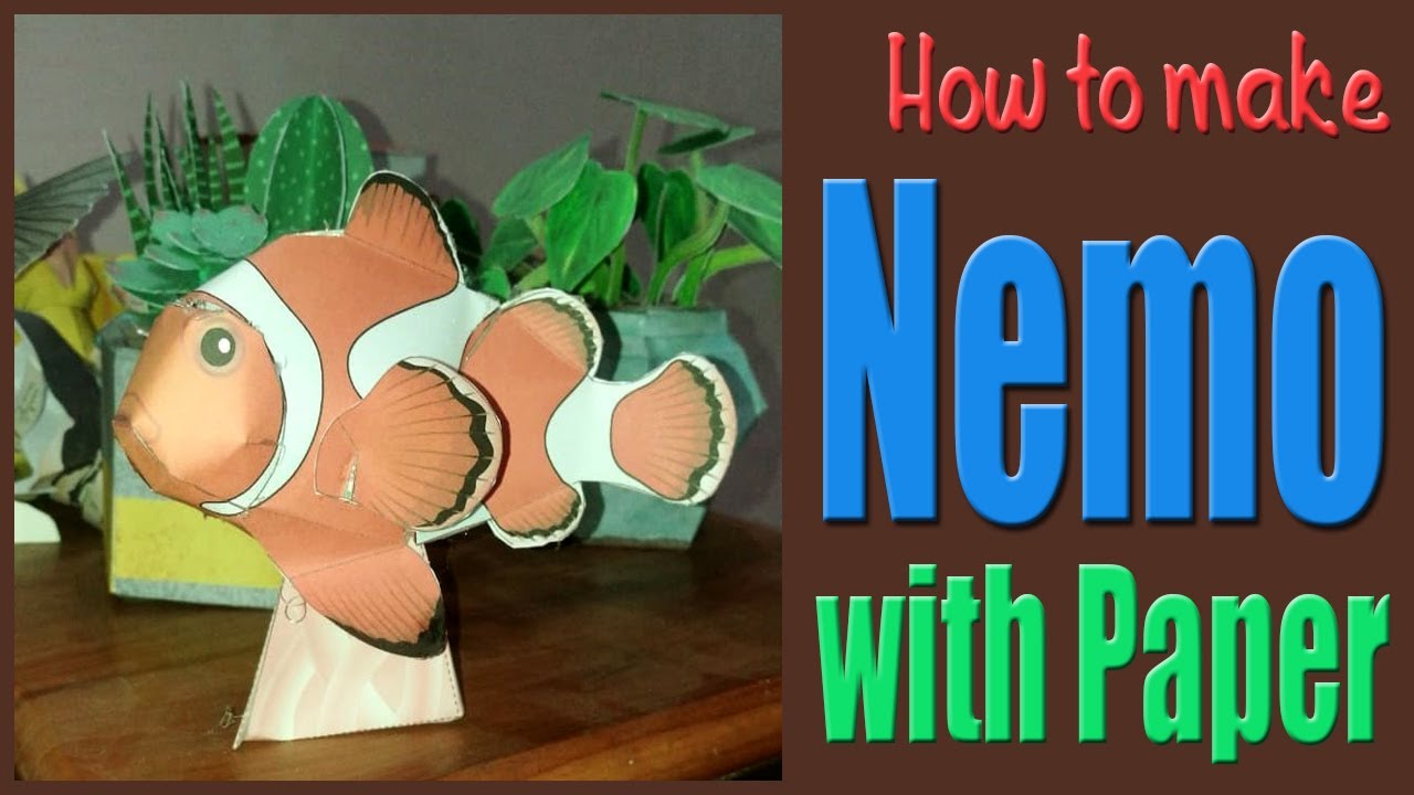 how to make Nemo (with paper) | 3D Paper Toys | Creative Park | - YouTube