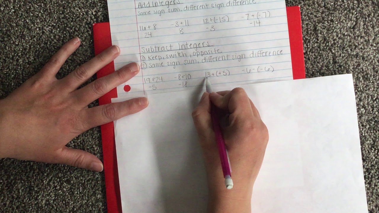 6th Grade - Integers Review - YouTube