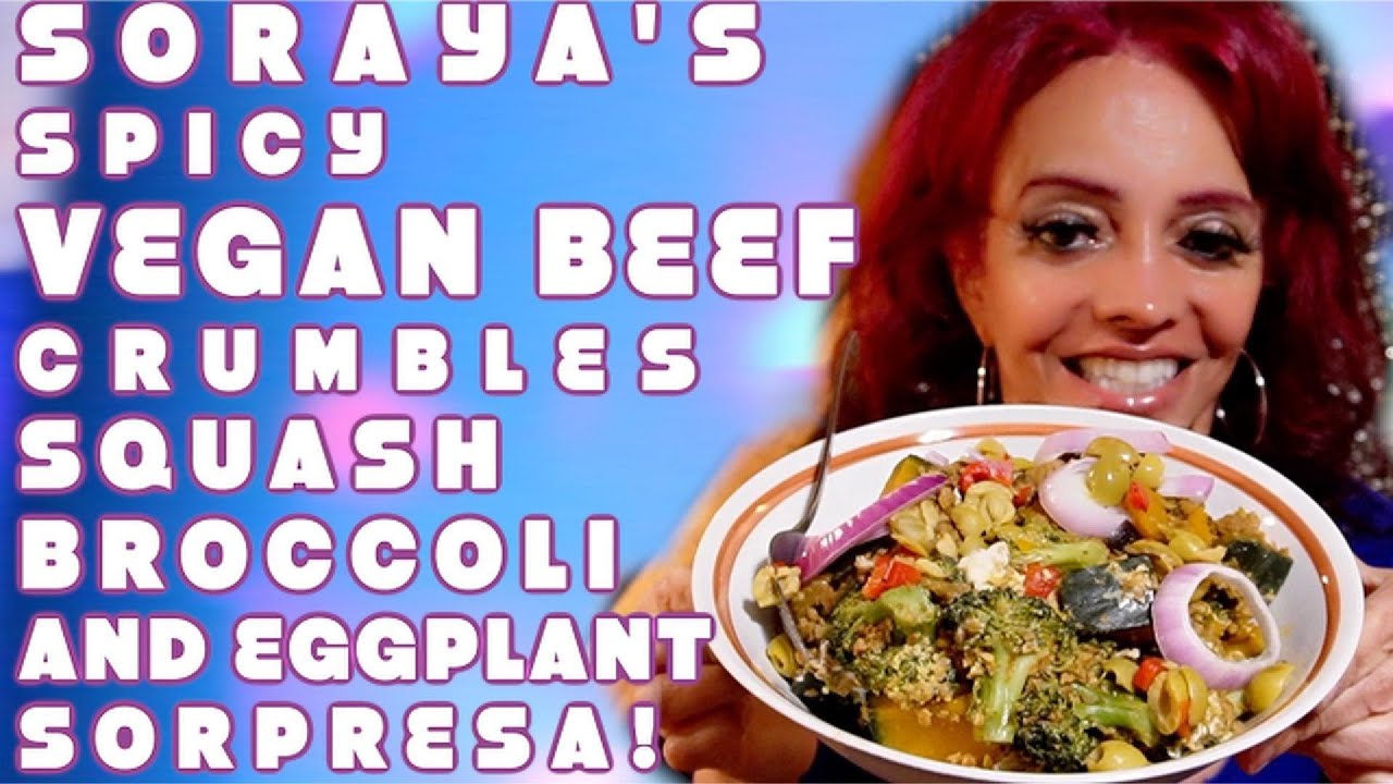 Mtf Trans Puerto Rican Mama Cooks Spicy Plant Based Beef Squash Broccoli And Eggplant Sorpresa