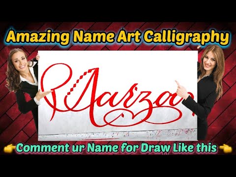 Aarzoo Name Signature Calligraphy Status | How to Draw, Cursive ...