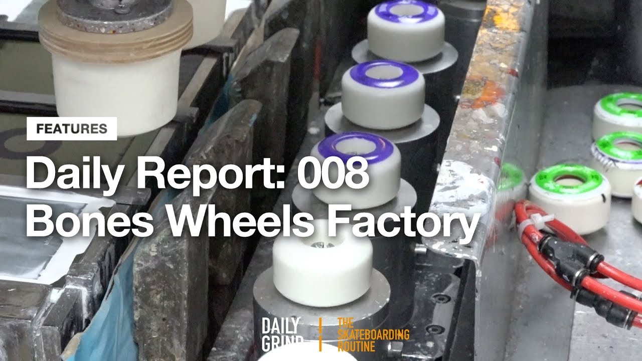 Daily Report: 008 | Bones Wheels Factory [스케이트보드 휠은 이렇게 만들어진다] - YouTube
