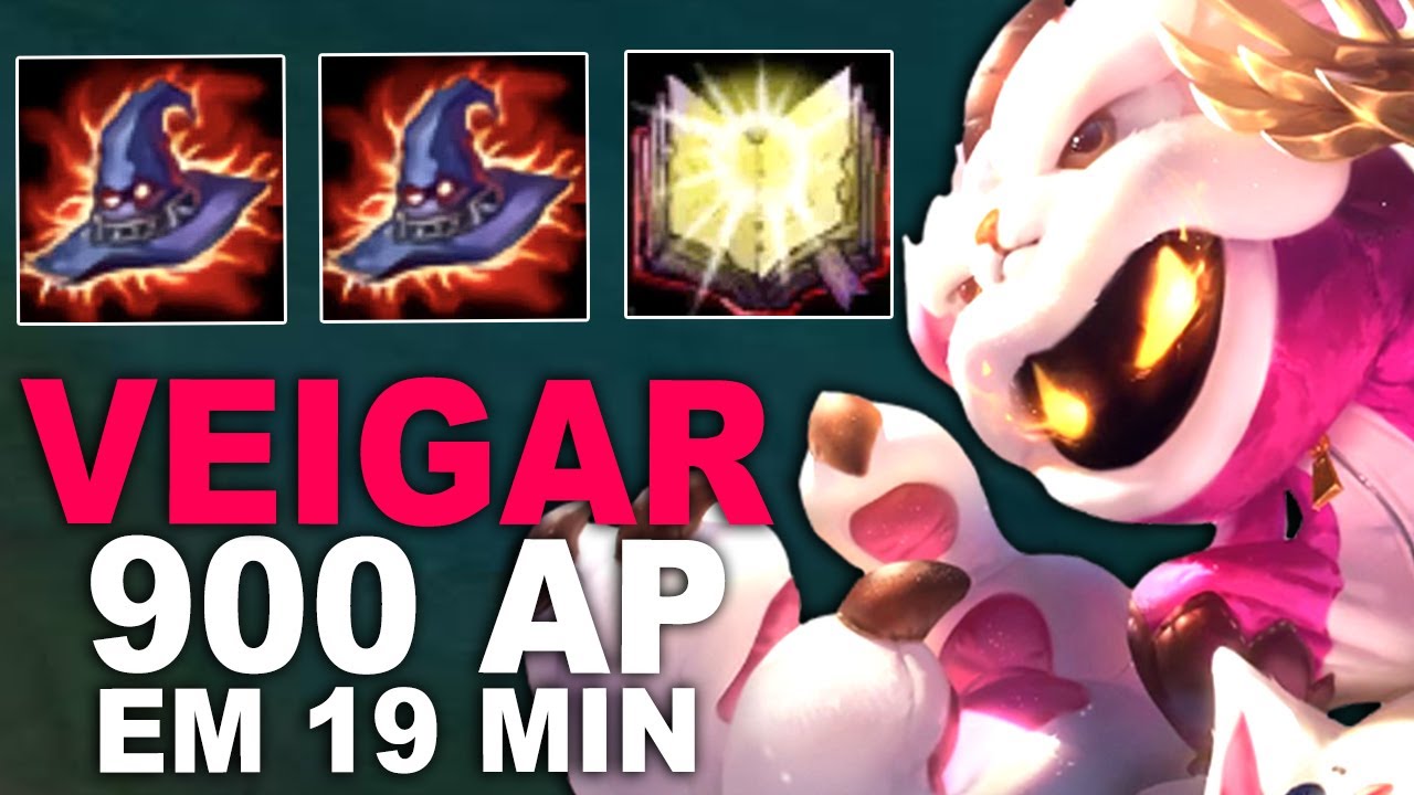 VEIGAR BUILD PARA SUBIR DE ELO 900 DE AP EM 19 MINUTOS DOIS RABADON E ...