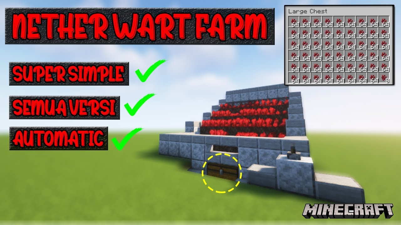 Minecraft Tutorial : Cara Membuat Nether Wart Farm! - YouTube