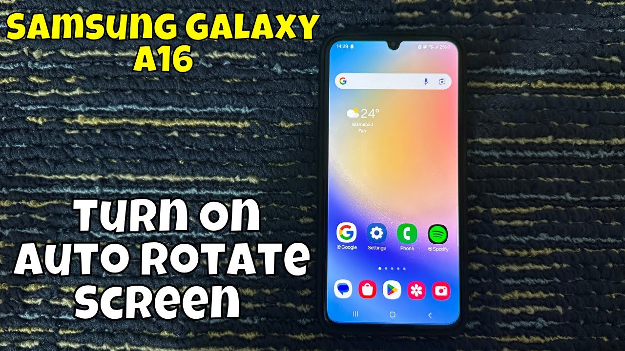 How to Turn On Auto Rotate Screen on Samsung Galaxy A16 - YouTube