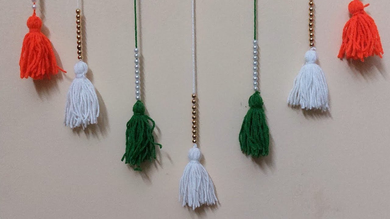 Tricolour amazing wall hanging craft/Home decoration ideas - YouTube