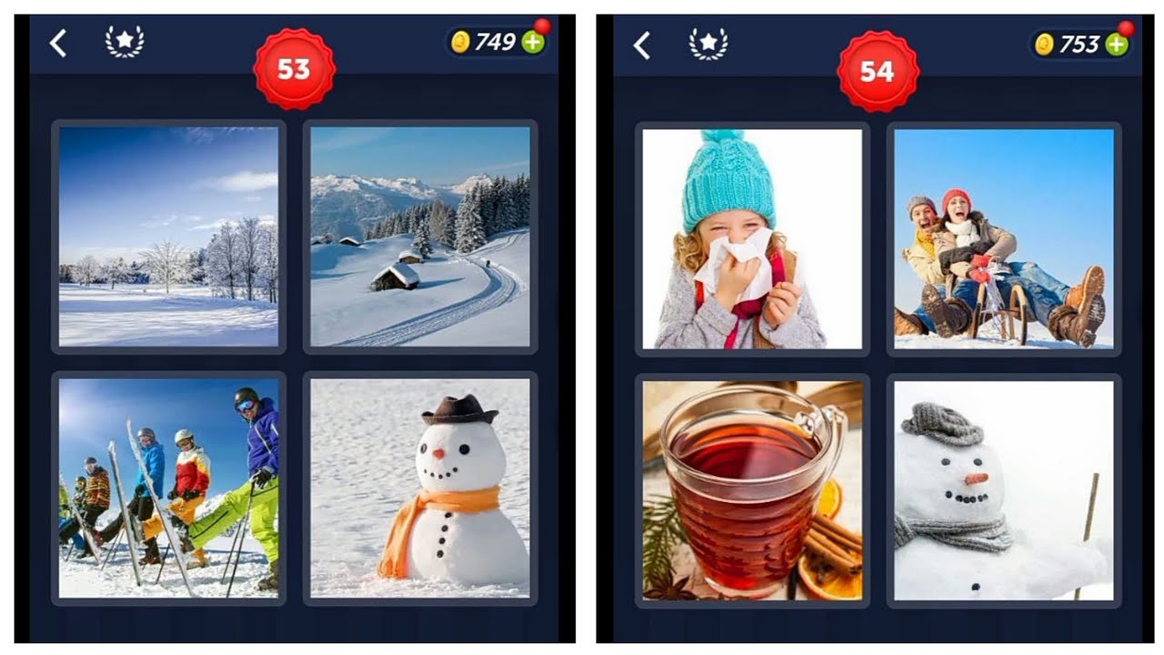 4 Fotos 1 Palabra - 53,54 Nivel Respuestas - YouTube