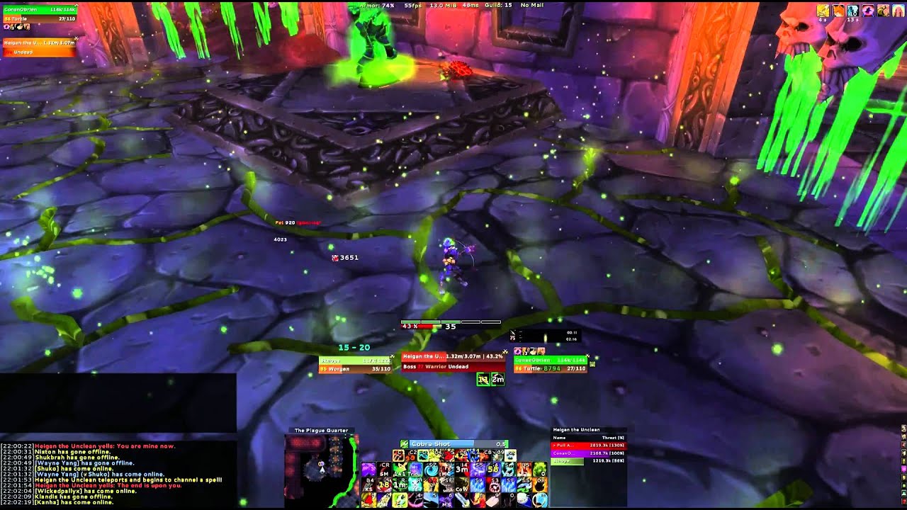 Hunter Solo: Heigan the Unclean (Naxxramas 10) - YouTube