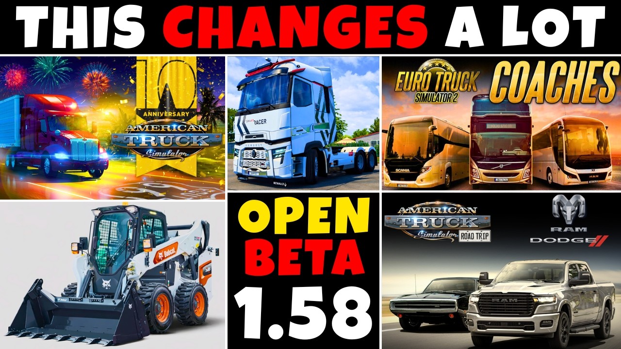 ETS2 & ATS - Huge News Update! 10 Years of ATS, Road Trip, Coaches DLC ...
