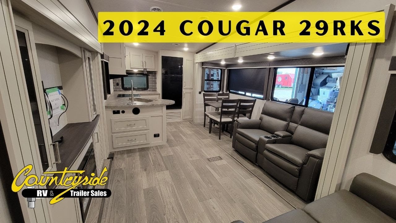 Spacious Rear Kitchen Fifth Wheel! | 2024 Cougar 29RKS - YouTube