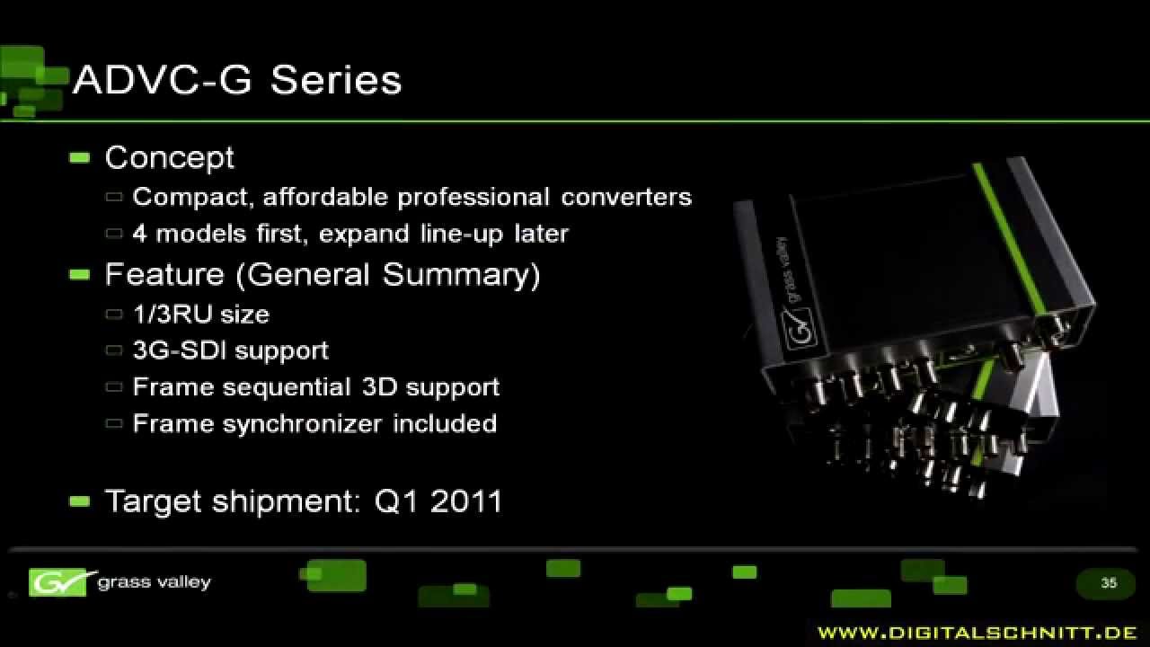 Grass Valley ADVC-G1/G2/G3/G4 Konverter -- Digitalschnittmesse 2011 ...