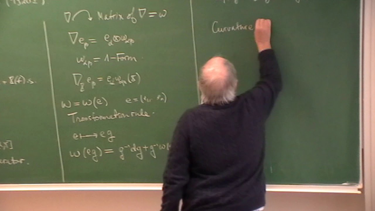 Introduction to differential geometry - Lecture 18 - Prof. Alan ...