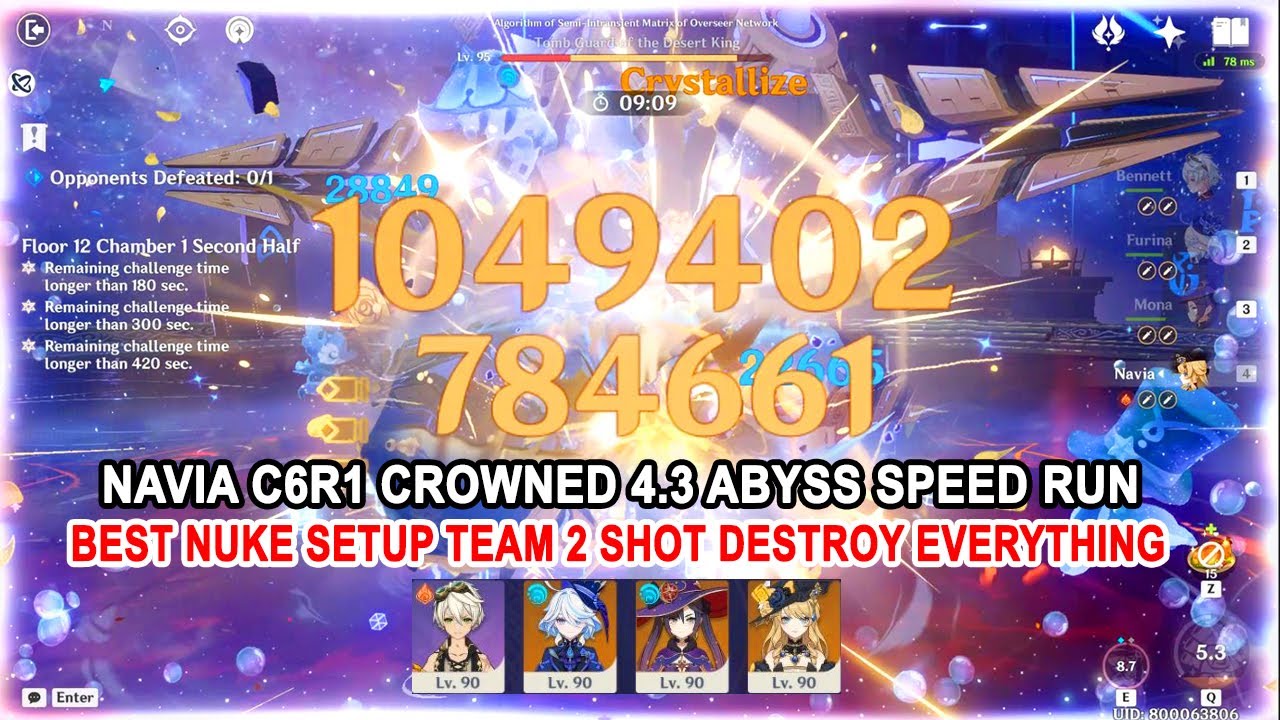 Navia C6R1 Crowned Nighttime Whispers 4.3 Abyss Speed Run - Best Nuke ...