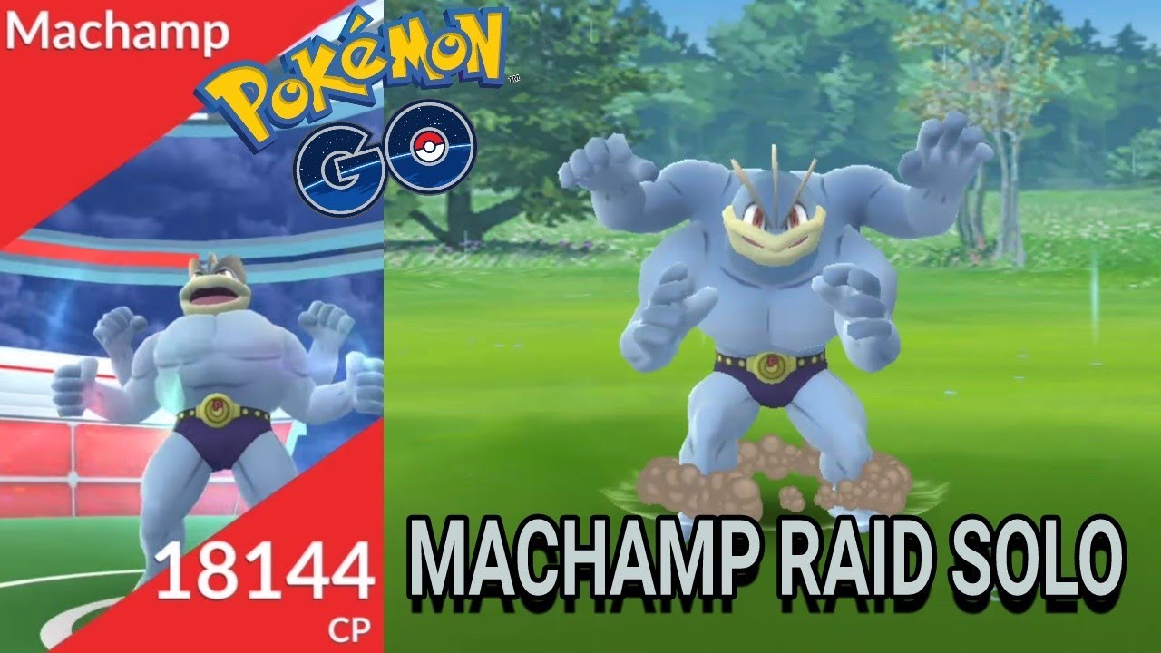 MACHAMP RAID SOLO LVL 39 INCURSION POKEMON GO - YouTube