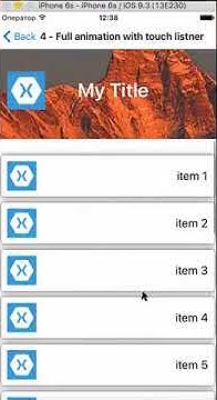 Xamarin Forms - ListView with animate (iOS) - YouTube