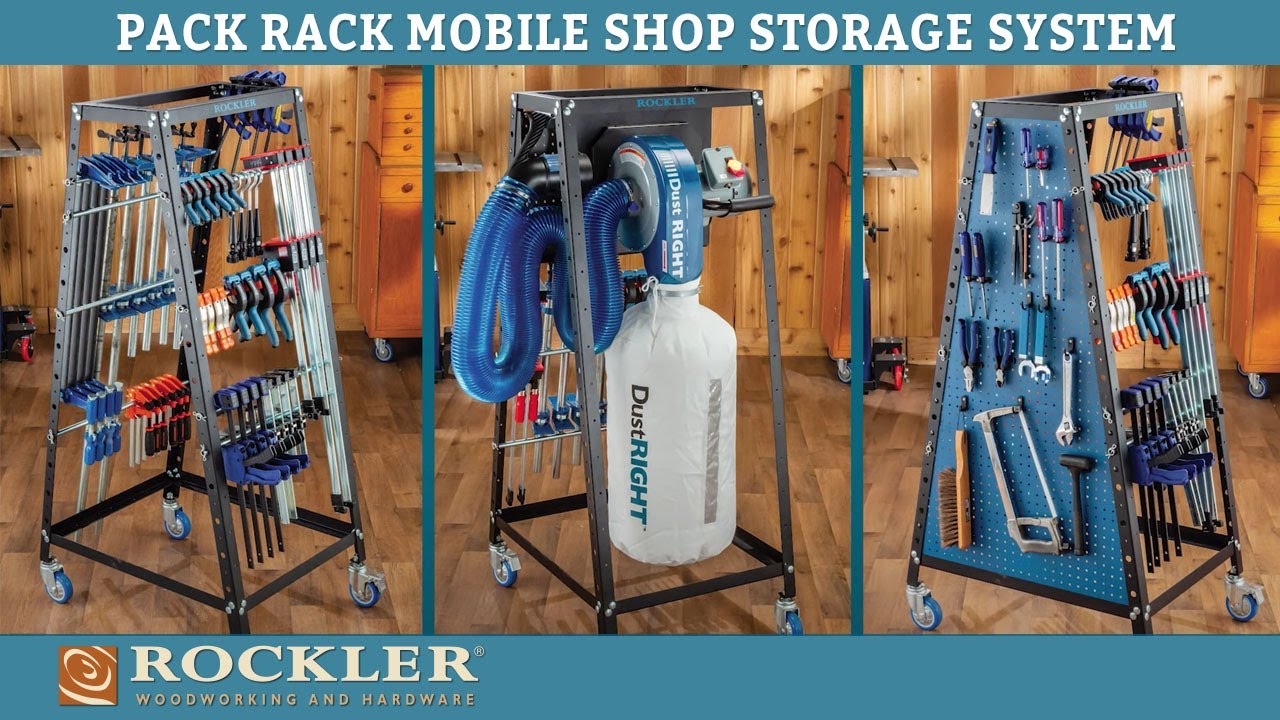Pack Rack Mobile Shop Storage System | Rockler Innovations - YouTube