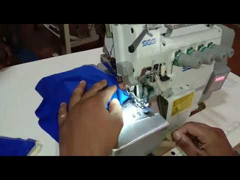 Thread trimming overlock machine with electric operated. - YouTube