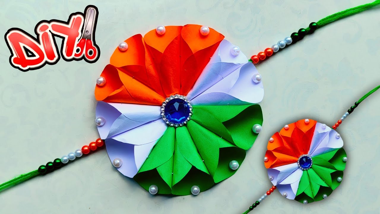 🇮🇳 Tricolour Indian flag Rakhi crafts | Tiranga Rakhi Banana | Tiranga ...