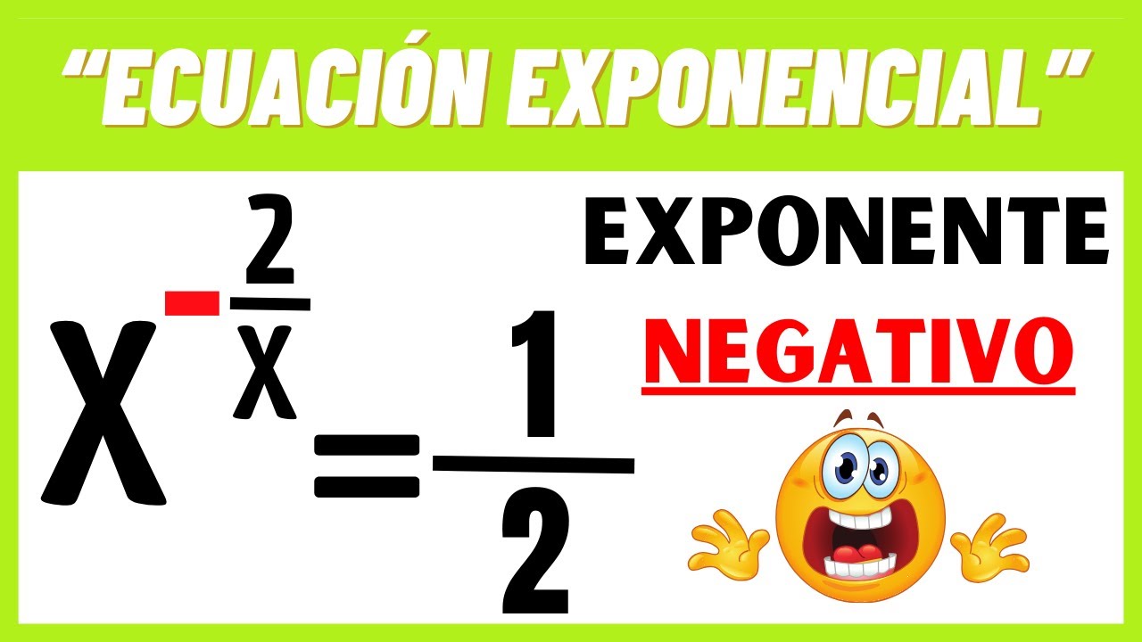 Ecuación Exponencial con Exponente negativo 🤯 - YouTube