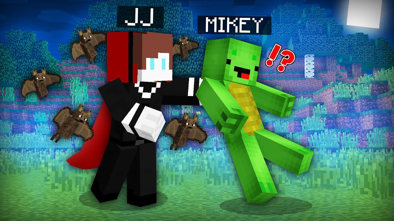 How Mikey And Jj Became Vampire In Minecraft Maizen Mazien Mizen Youtube
