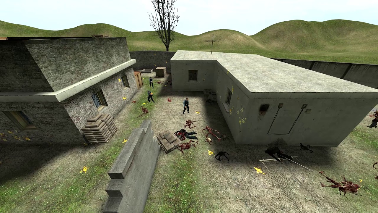 Garry's Mod HECU vs Security guards vs Headcrab zombies - YouTube