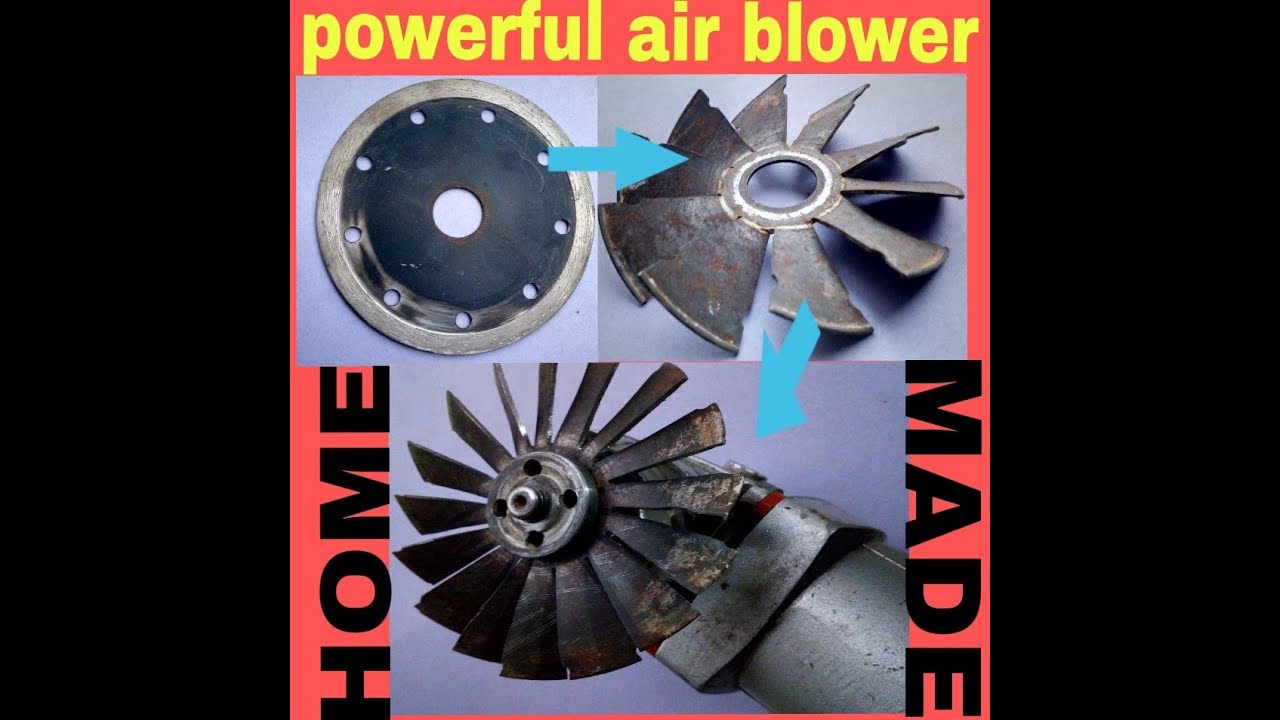 How to make power air blower using grinder at home homemade diy - YouTube