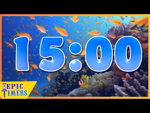 15 Minute Countdown Timer relaxing fish with meditation music for ...