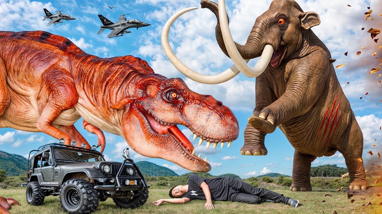 Most Dramatic T-rex Dinosaur Chase Movie 2024 | Trex attack | Jurassic ...