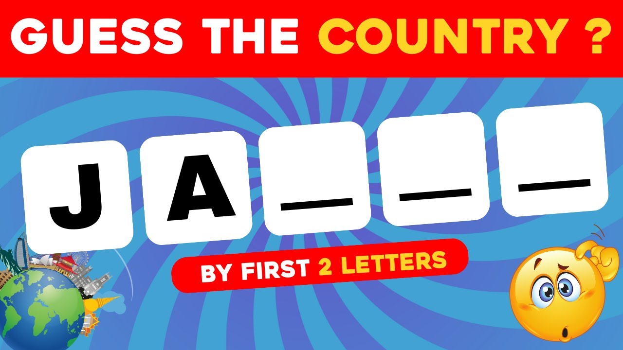 Guess the Country With First Two Letters | Guess Country Quiz ...